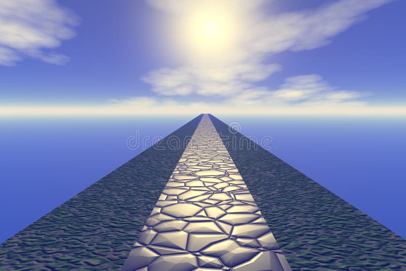 Way to heaven stock illustration. Illustration of paradise - 1605887