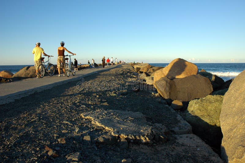 Way to Lighthouse stock photo. Image of coast, bicycle - 1682652