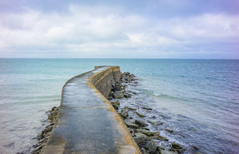 Way to the ocean stock photo. Image of construction - 132936674