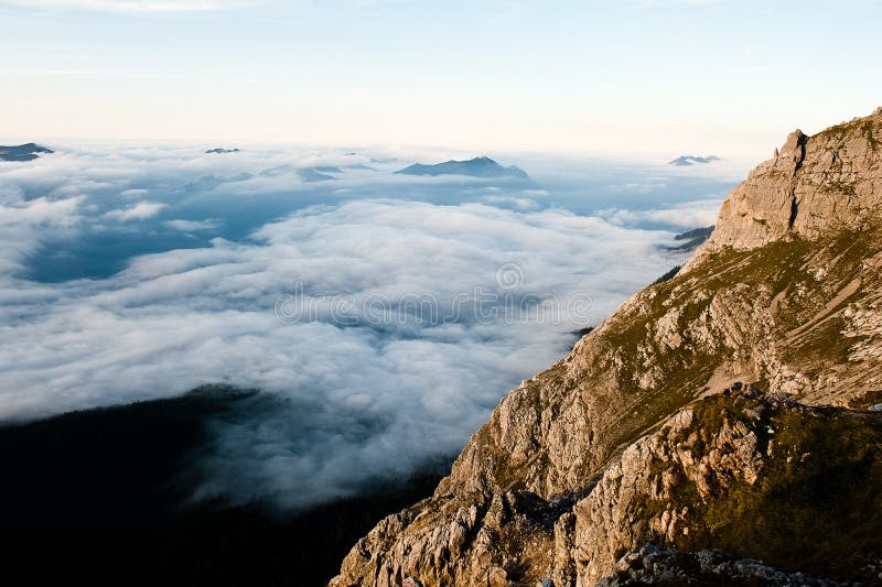 Distant Vision High Above the Sky - on the Way To the Paek of the ...