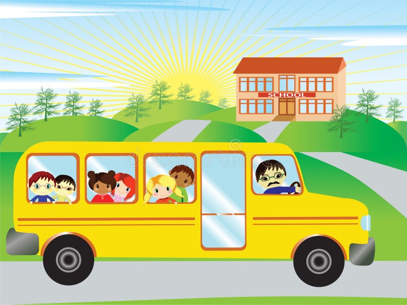 On the way to school stock vector. Illustration of excursion - 15743854