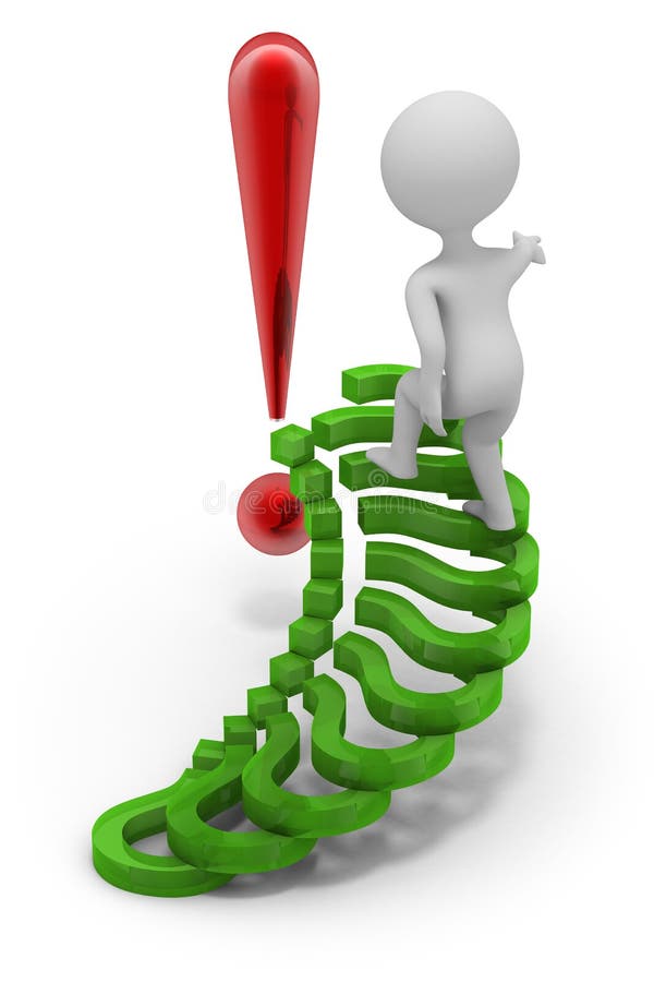 Way To Success: Answer Questions and Make Decision Stock Illustration ...