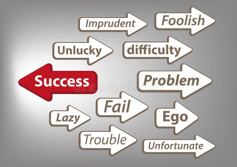 Way To Success Arrow Graphic Stock Vector - Illustration of unfortunate ...