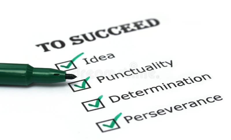 Way to success checklist stock image. Image of punctuality - 38440311