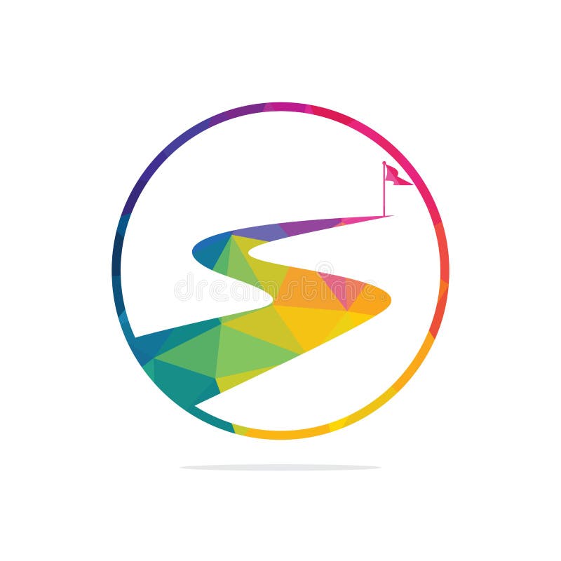 Way To Success Vector Logo Design. Stock Vector - Illustration of ...