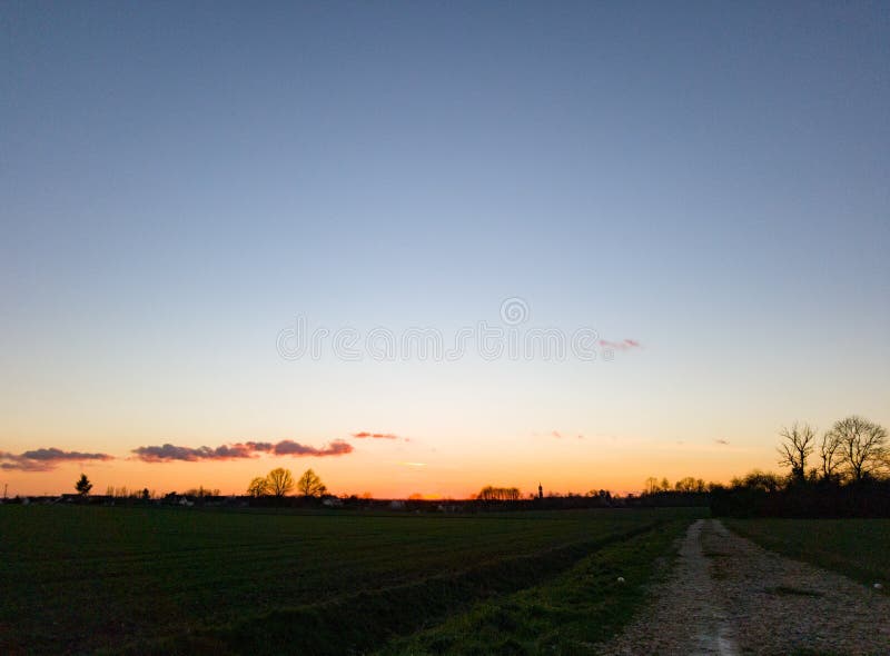 Way to sunrise stock image. Image of dawn, cloud, evening - 213434435