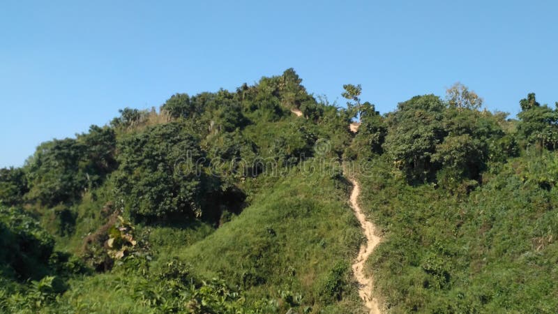 Way to up stock image. Image of path, hill, middle, green - 97303309