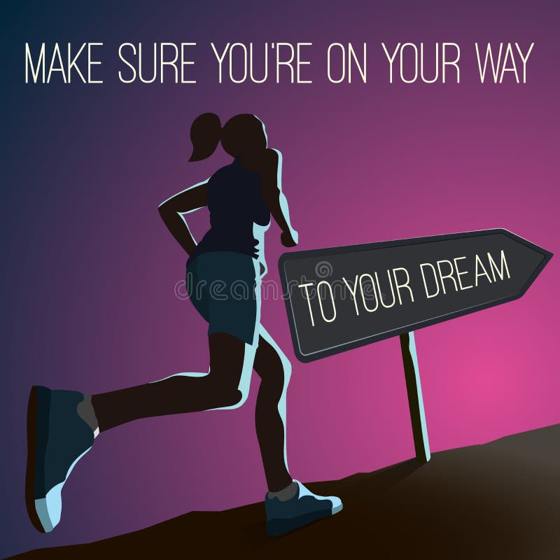 The way to your dream stock illustration. Illustration of never - 95082202