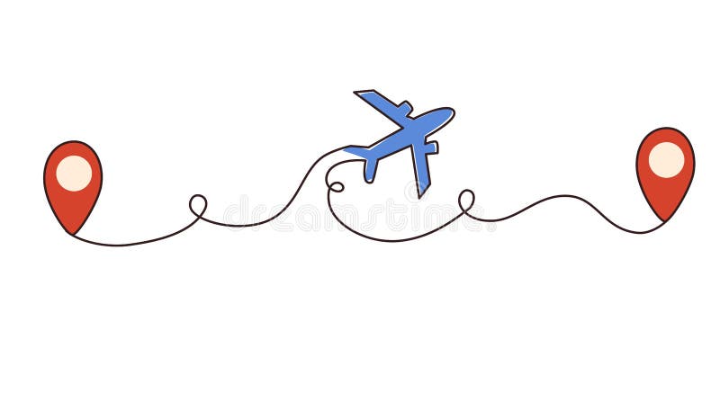 Way between Two Points. Location Pointers. Gps Navigation and Travel ...