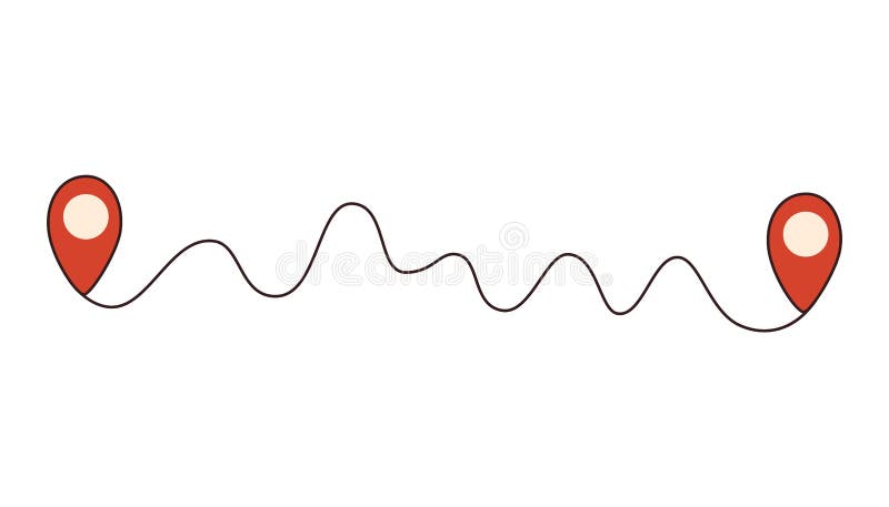 Way between Two Points. Location Pointers. Gps Navigation and Travel ...