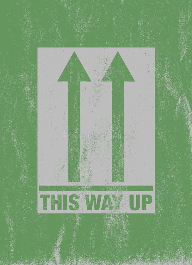this way up sign stock illustration. Illustration of arrow - 63913304