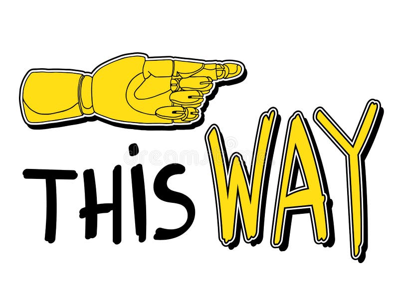 This way 1 stock illustration. Illustration of drawing - 65955616