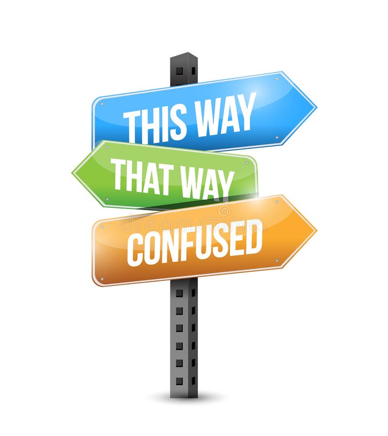 Confusion signpost stock illustration. Illustration of advice - 22753693