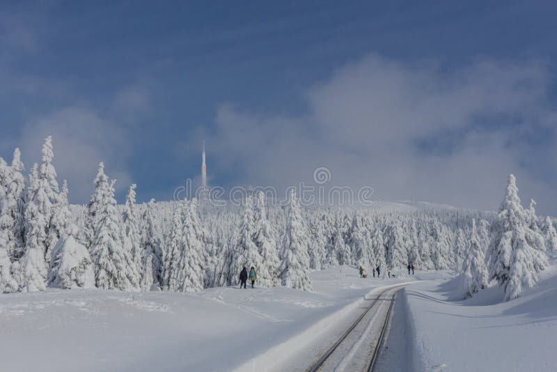 On the Way in the Winter Landscape through the Beautiful Harz Stock ...