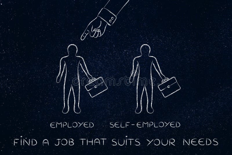 Way of Working, Being Employed Chosen Over Self-employed Stock Photo ...