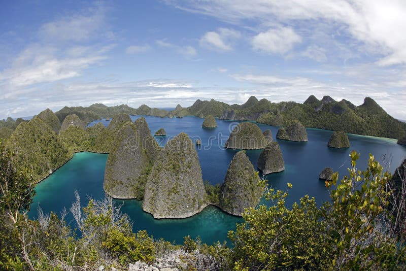 Wayag Panoramic View stock photo. Image of indonesia - 176349538