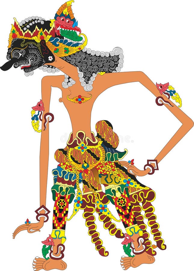 Wayang Puppet Shadow - Antasena Stock Illustration - Illustration of ...