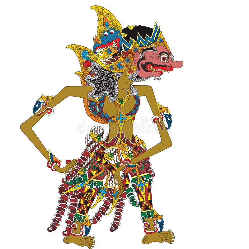 Wayang Puppet Shadow - Bomantara Stock Illustration - Illustration of ...