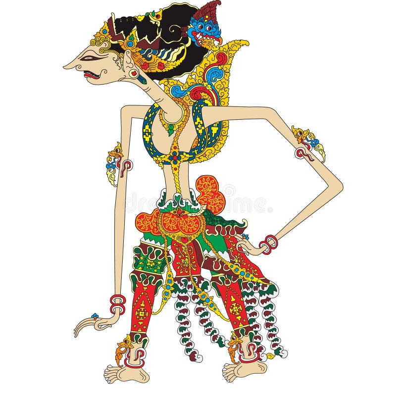 Wayang Puppet Shadow - Drestaka Stock Illustration - Illustration of ...
