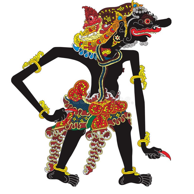 Wayang Puppet Shadow - Gagakbaka Stock Illustration - Illustration of ...