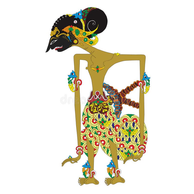 Wayang Puppet Shadow - Puntadewa Stock Illustration - Illustration of ...