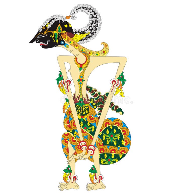 Wayang Puppet Shadow - Sadewa Stock Illustration - Illustration of ...