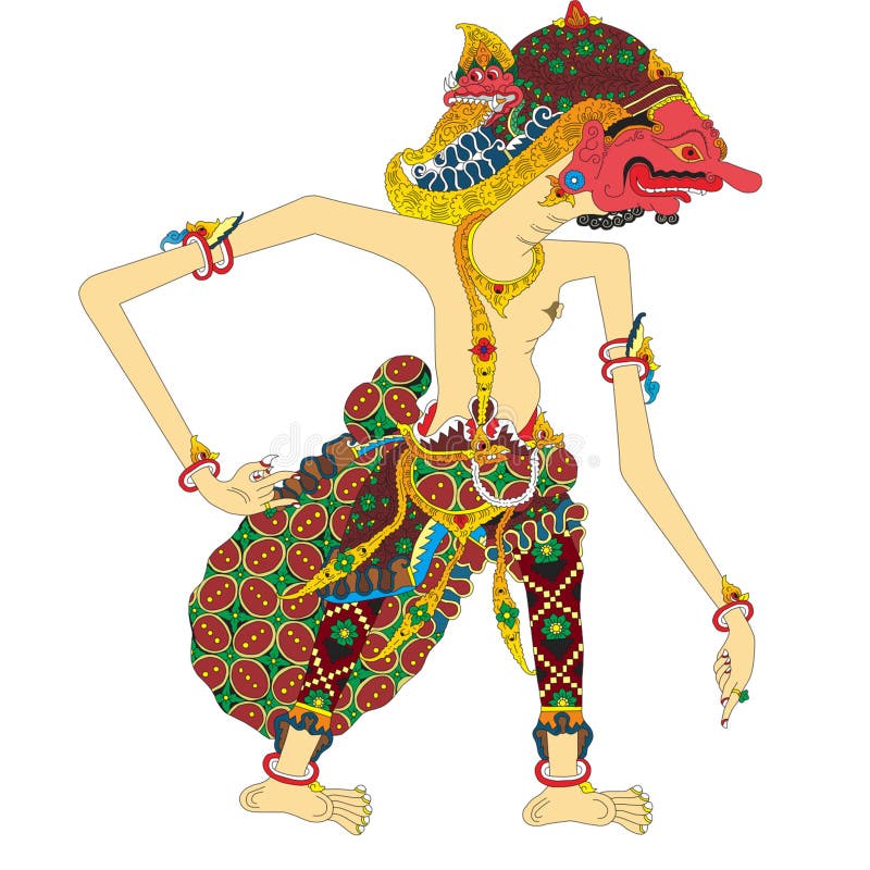 Wayang Puppet Shadow - Sengkuni Stock Illustration - Illustration of ...