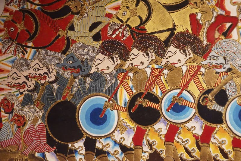 Wayang Puppets of Dutch Colonial Army and Javanese Editorial Stock ...