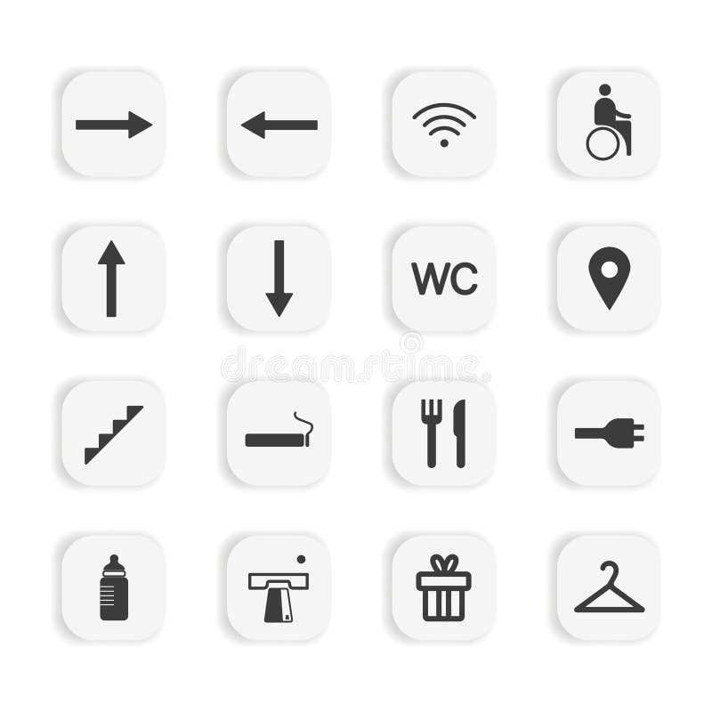 Wayfinding Signage, Simbole, Stock Vector - Illustration of change ...