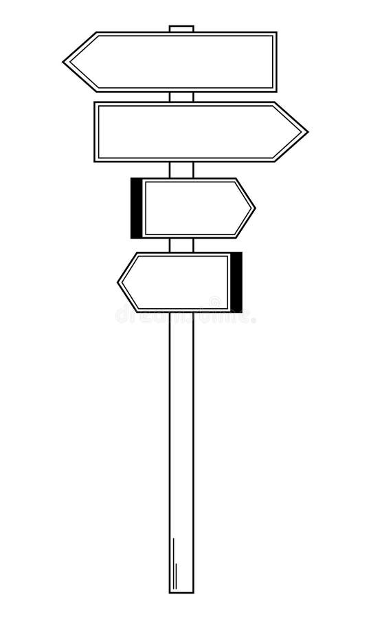 Wayfinding. Signpost. Road Sign Showing Different Directions. Outline ... Wayfinding. Signpost. Road Sign Showing Different Directions. Outline ...