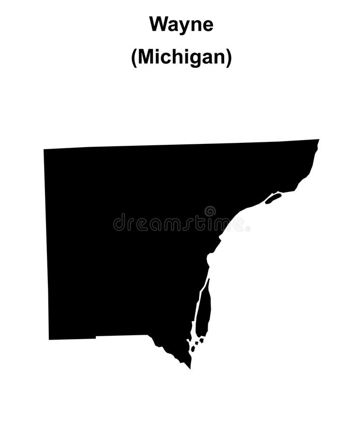 Wayne outline map stock vector. Illustration of michigan - 361609506 Wayne outline map stock vector. Illustration of michigan - 361609506