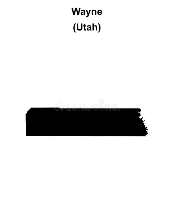 Wayne outline map stock vector. Illustration of icon - 361870309