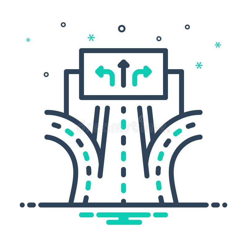 Mix Icon for Ways, Path and Route Stock Vector - Illustration of icon ...