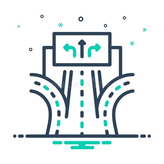 Mix Icon for Ways, Path and Route Stock Vector - Illustration of icon ...