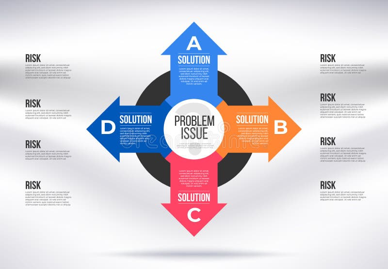 4 Ways Infographic Business Solution for Presentation Stock Vector ...