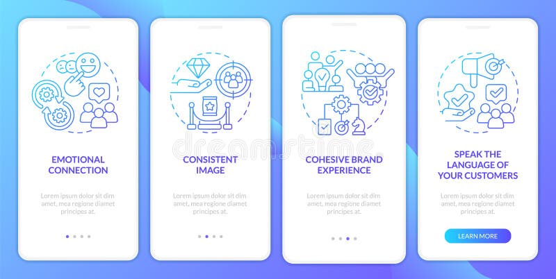Ways To Develop Brand Longevity Blue Gradient Onboarding Mobile App