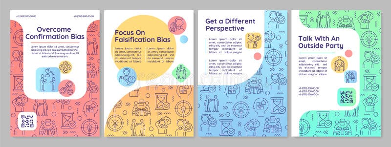 Ways To Minimize Confirmation Bias Brochure Template Stock Image ... Ways To Minimize Confirmation Bias Brochure Template Stock Image ...
