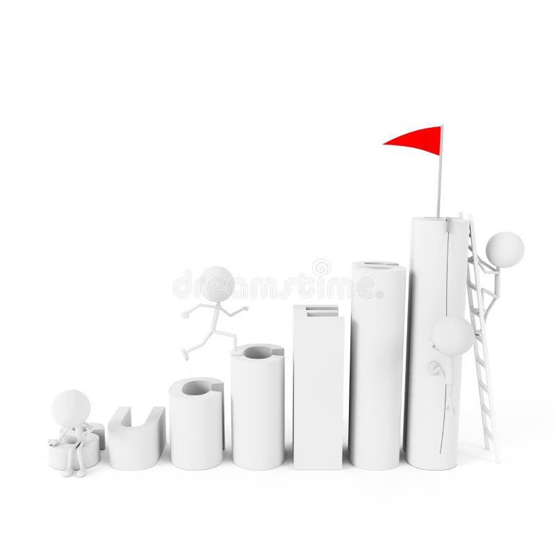 The Ways To Success. 3D Rendering Stock Illustration - Illustration of ...