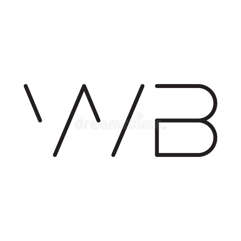 Wb Initial Letter Vector Logo Icon Stock Vector - Illustration of ...
