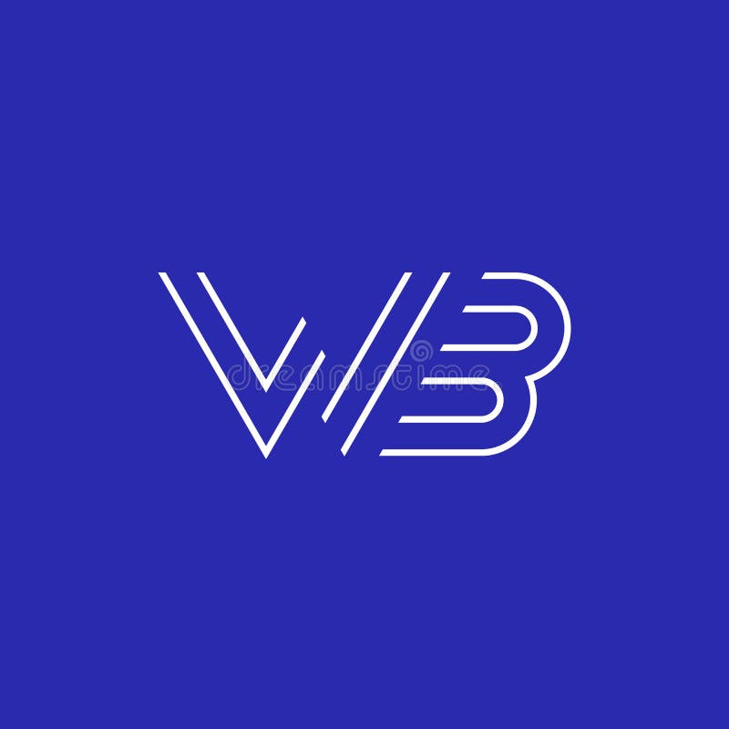 WB Letters Logo, Line Monogram, Vector Design Stock Vector ...