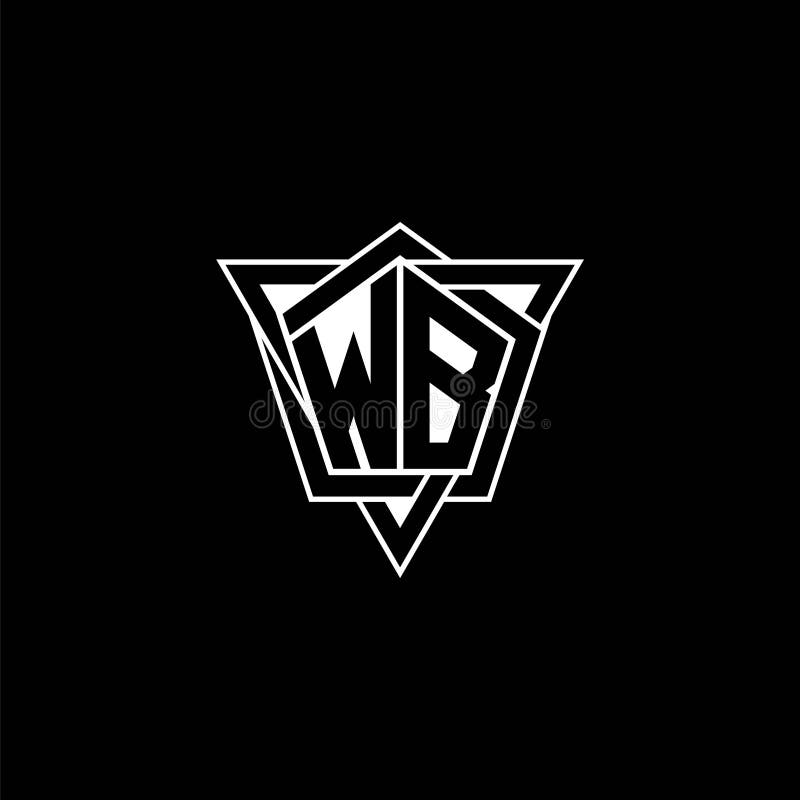 WB Logo Monogram Geometric Modern Design Stock Vector - Illustration of ...