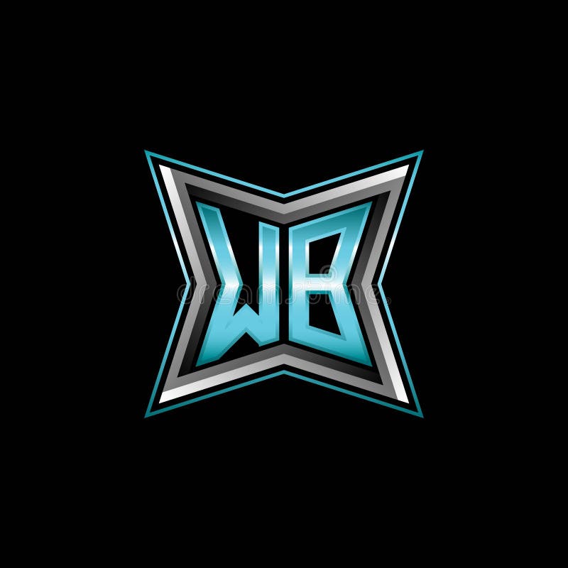 WB Logo Monogram Geometric Modern Design Stock Vector - Illustration of ...