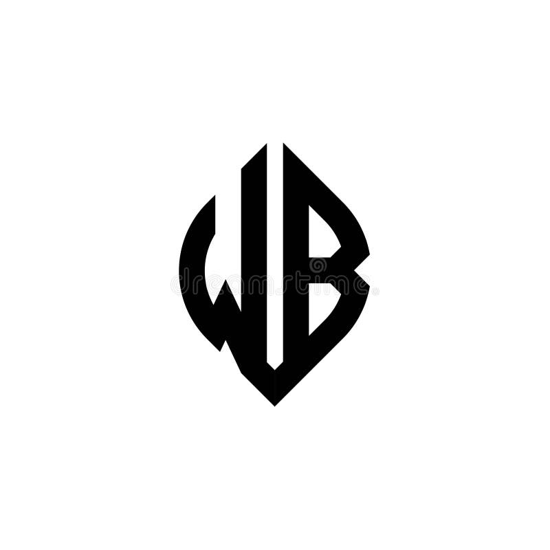 WB Logo Monogram Geometric Shape Style Stock Vector - Illustration of ...
