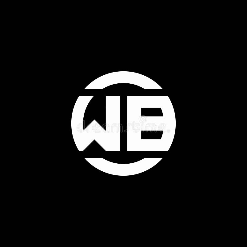 WB Logo Monogram Isolated on Circle Element Design Template Stock ...