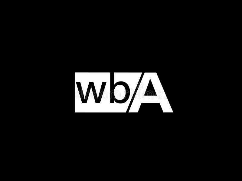 WBA Logo and Graphics Design Vector Art, Icons Isolated on Black ...