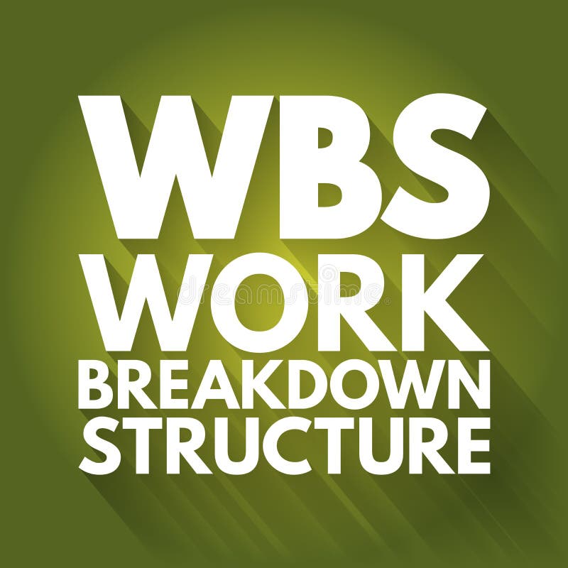 WBS - Work Breakdown Structure, Acronym Stock Illustration ...