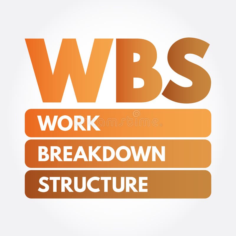 WBS - Work Breakdown Structure, Acronym Stock Illustration ...