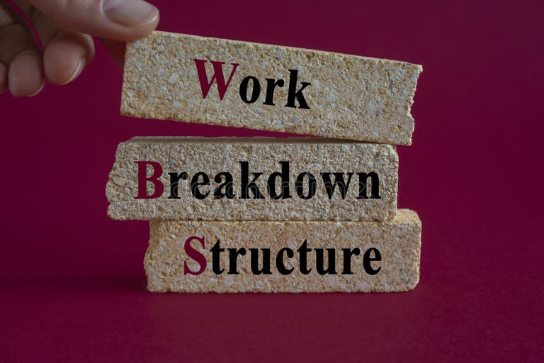 WBS Work Breakdown Structure Symbol. Brick Blocks with Words Work ...