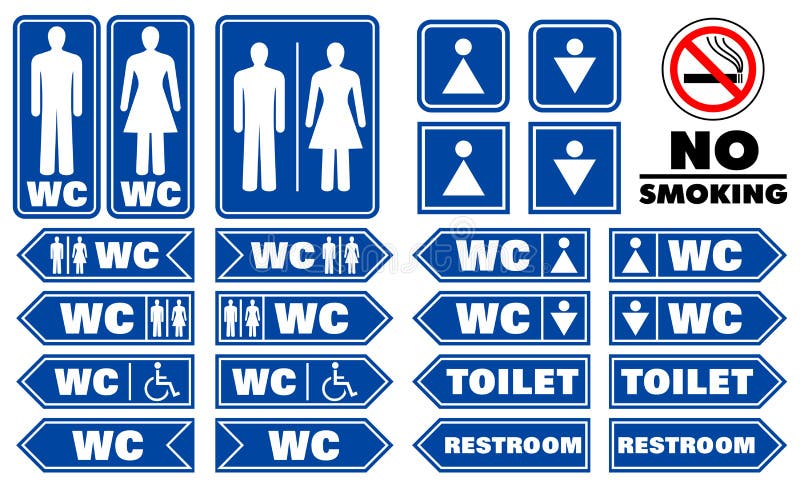 Toilet Notice and Restroom Warning Sign Signboards Stock Vector ...
