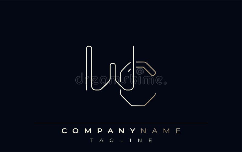 WC Abstract Line Style Logo Stock Vector - Illustration of visual ...